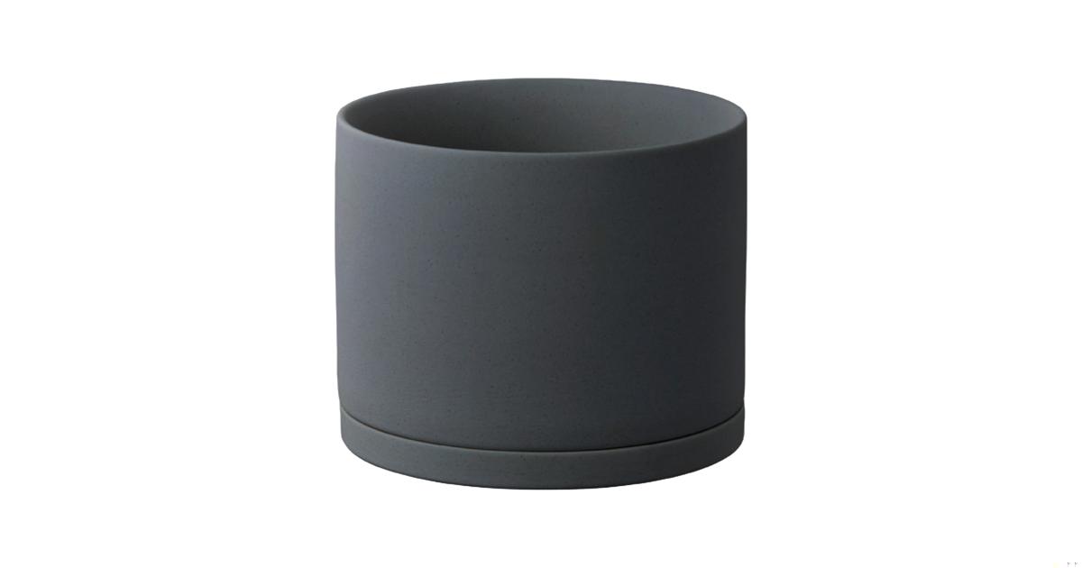 プラントポット 191 85mm ダークグレー | KINTO